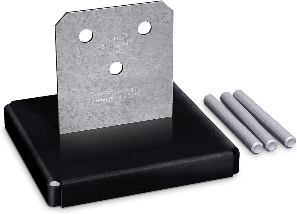 Shop Simpson 8x8 Concealed Post Base at Belletetes | Decking Connectors