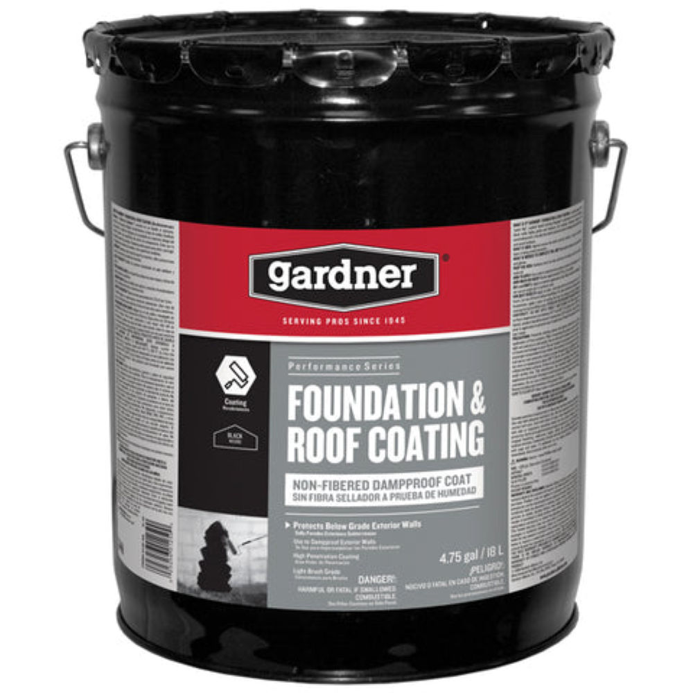 Foundation Coating 5 Gallon #602-9-30 "Black" Bucket Approx. 1.5 Gallon ...
