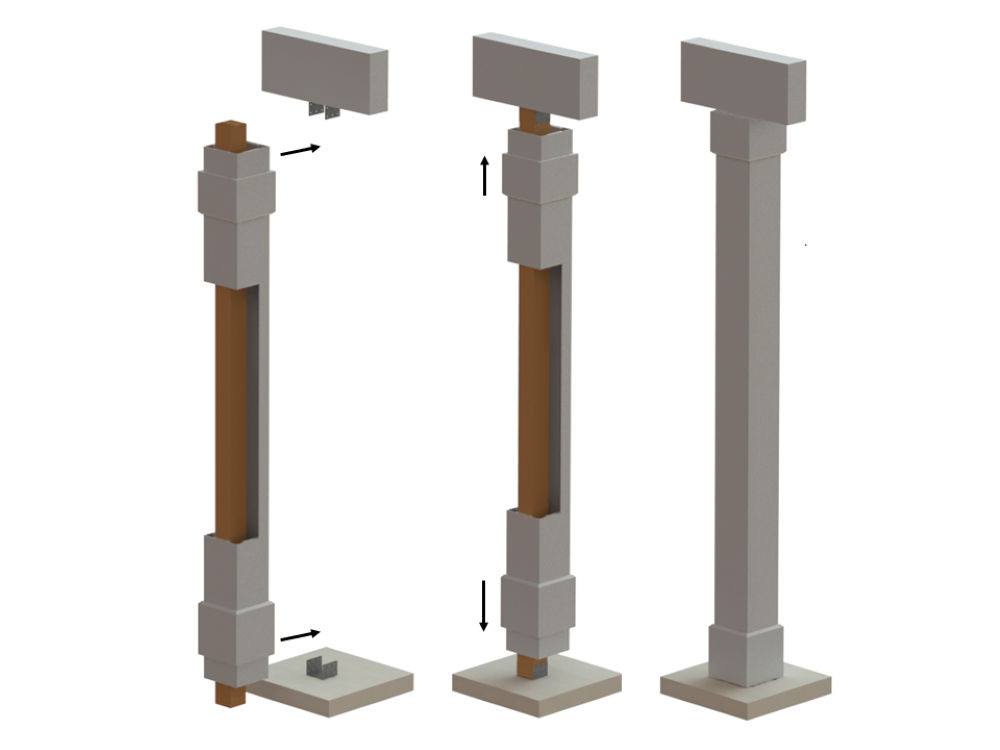 HB&G Smart-Column 6"x10' w/Bevel Cap & Base (for use with 4x4 Post) at ...