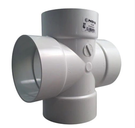 4-inch 4-Way Cross S&D Drain Fitting #7490 at Belletetes | Plumbing ...