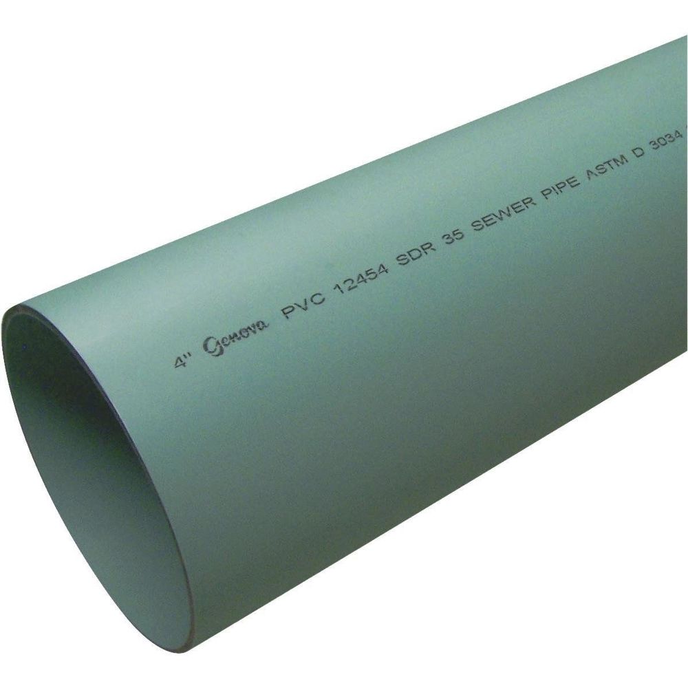 6-inch S/D Solid PVC Pipe #06560010 at Belletetes | Plumbing Pipes