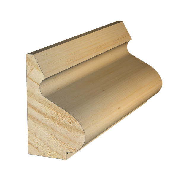 11/16" x 1 1/8" Pine Base Cap (WM164) at Belletetes | Pine Mouldings