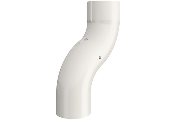 Shop Nordic Gutter 4" Downspout Bridge White 23GA Steel at Belletetes ...