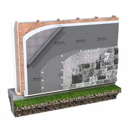 Mortairvent 202 Rainscreen, 6mm x 39" x 61.5', 200 sq. ft. Roll at ...