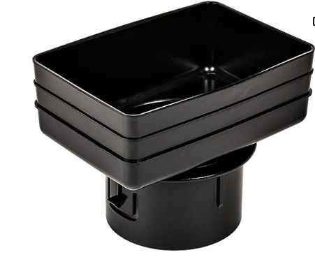 Shop Nordic Gutter 6" Plug-In Outlet to 4" Downspout - Black at ...