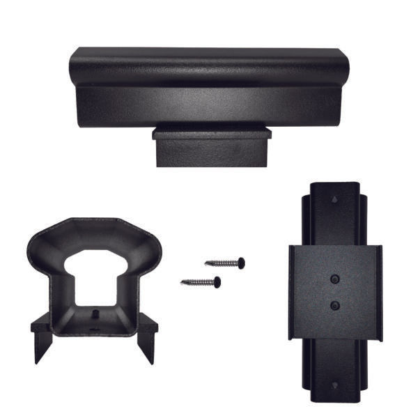 Black Aluminum In-line Post Cap for Smooth Continuous Line Railing at ...