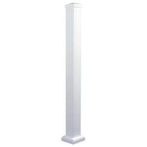 44″ High White Aluminum Surface Mount Post at Bromon Lumber | Posts