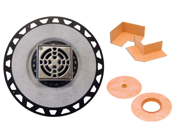 Kerdi Drain 2"-ABS-4" SS Grate at Downtown Bath & Tile | Schluter Product