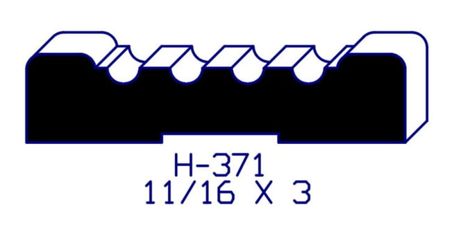 Fluted Casing Oak 11/16" x 3" at Jaeger Lumber | Hardwood Mouldings