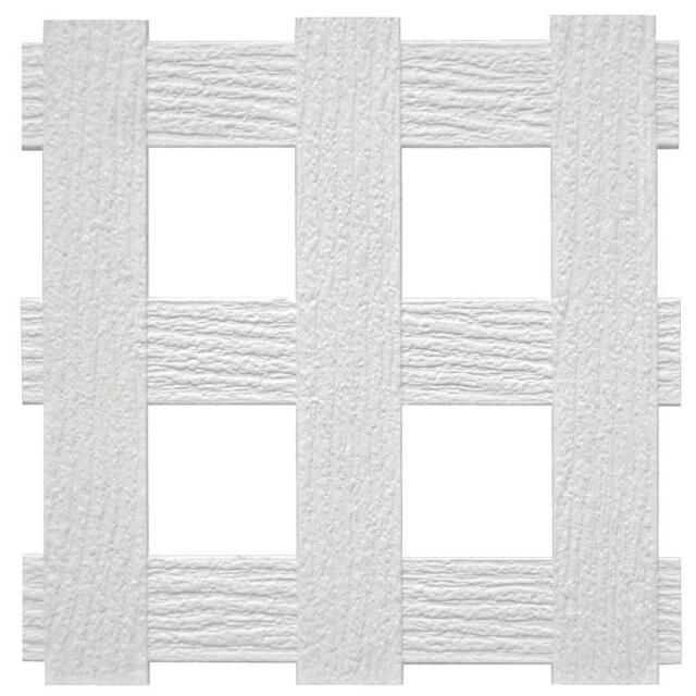 4x8 White Vinyl Square Lattice at Jaeger Lumber | Vinyl Decking
