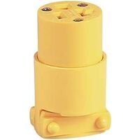 Eaton Yellow plastic 2-Pole , 3-Wire Grounding Extension Cord Connector ...