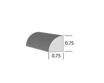 3/4"X16' Pvc Quarter Round at Moore Lumber and Hardware Co | PVC Mouldings