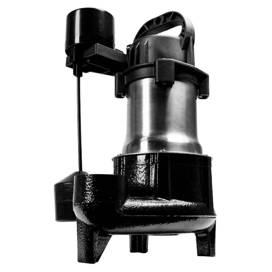 Red Lion 1/2 Hp Submersible Stainless Steel Sump Pump - With Vertical ...