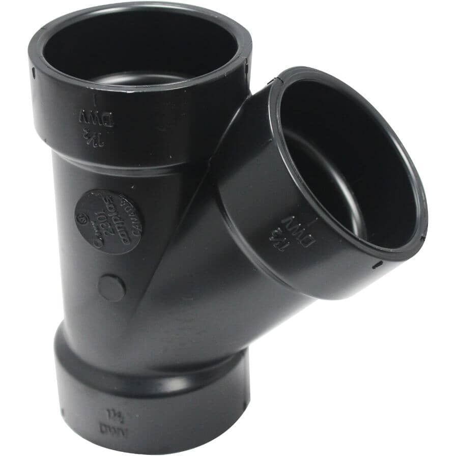 Canplas 1-1/2" Hub x Hub x Hub ABS 45 Degree Wye at New Canadians ...