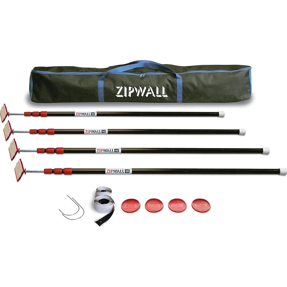 Zip Wall Zp4 P Zip Wall 4 Pack Dust Barrier Zip Pole at Builders ...
