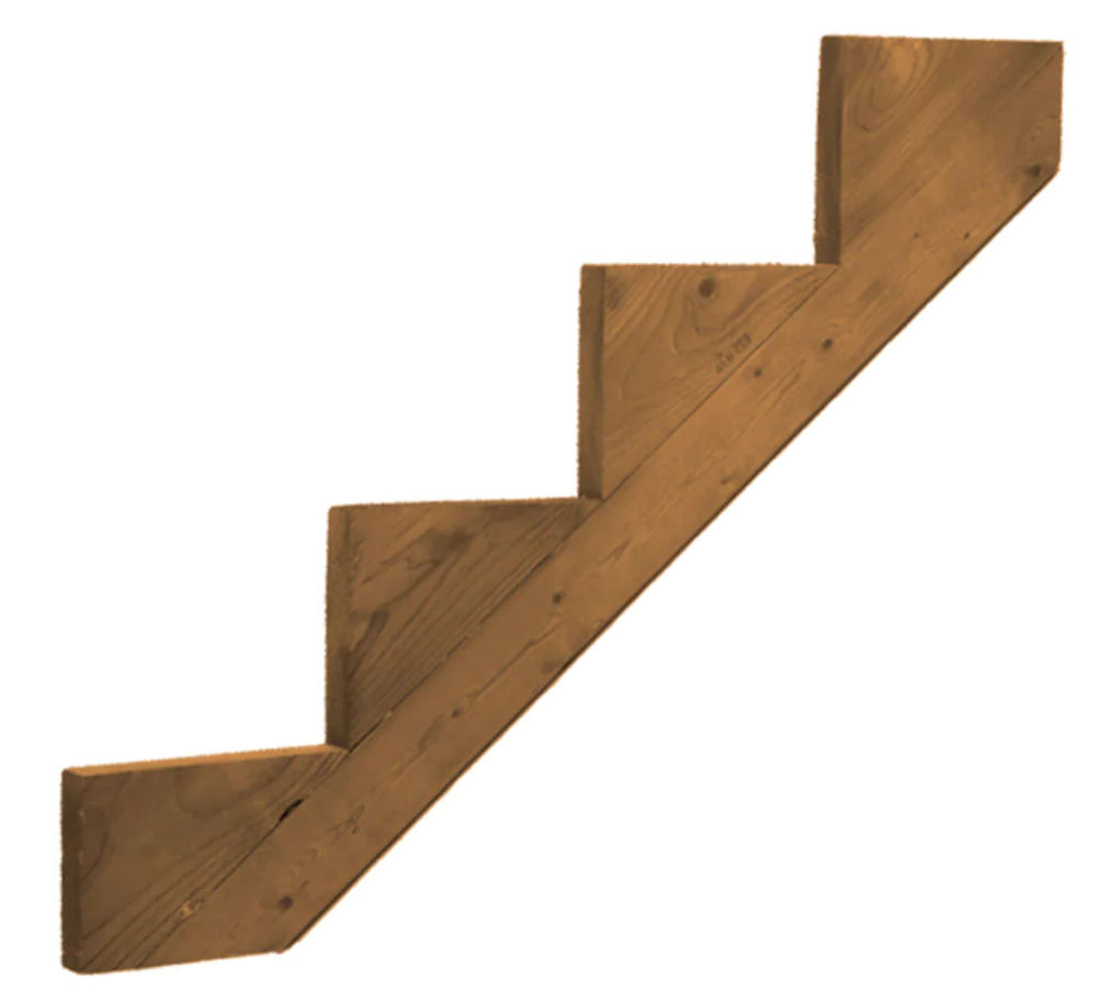4-Step Stringer-Pressure Treated at Peacock Lumber | Step Stringers