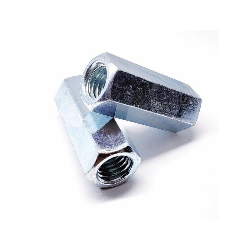 1/2"-13 x 11/16" x 1-3/4" Hex Coupling Nut, NC, Zinc Blue (10-pack) at ...