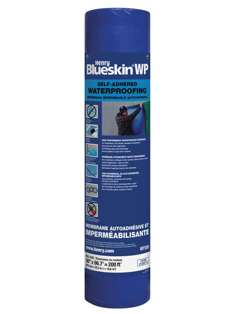 Blueskin WP 200 Waterproof Foundation Membrane Bakor at Downtown Lumber ...