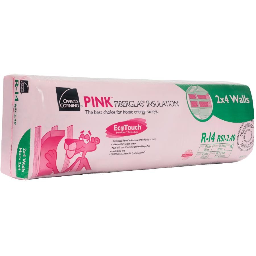 R-14 15x3-1/2" Pink Fiberglass Insulation (78.3 sq. ft.) at Downtown ...