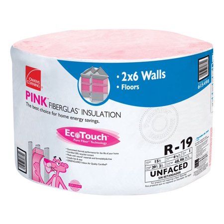 Owens Corning EcoTouch R-19 48.96-sq ft Unfaced Fiberglass Roll ...