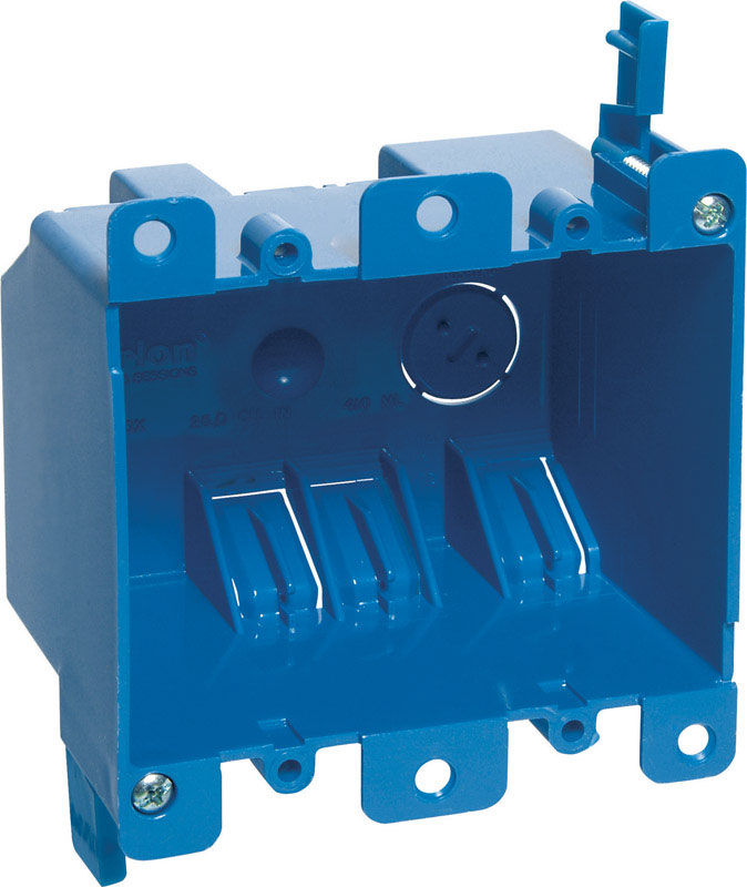 Carlon 25 cu in Rectangle PVC 2-Gang Outlet Box (Blue) at Jaeger Lumber ...