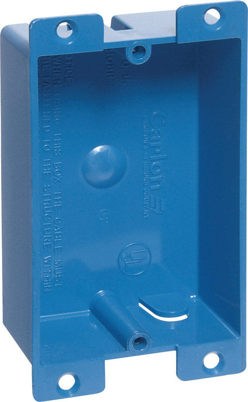 Carlon 8 cu in Rectangle PVC Outlet Box (Blue) at Jaeger Lumber ... Carlon 8 cu in Rectangle PVC Outlet Box (Blue) at Jaeger Lumber ...