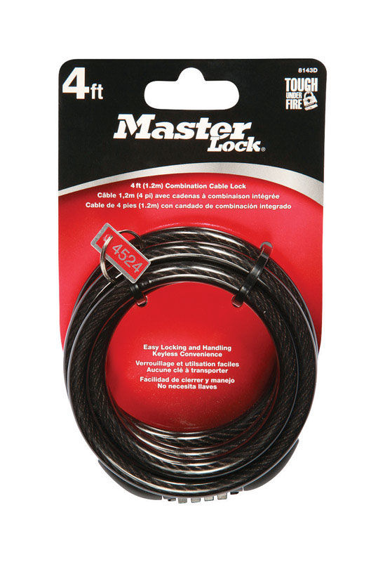 Master Combo Bike Lock, 4 ft. at Jaeger Lumber | Master Locks & Locksets
