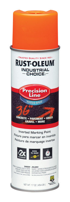 Rust-Oleum Industrial Choice Fluorescent Orange Inverted Marking Paint ...
