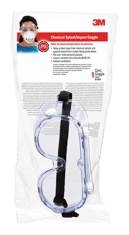 3M Clear Lens Clear Frame Chemical Splash Goggles (1 pc) at Jaeger ...