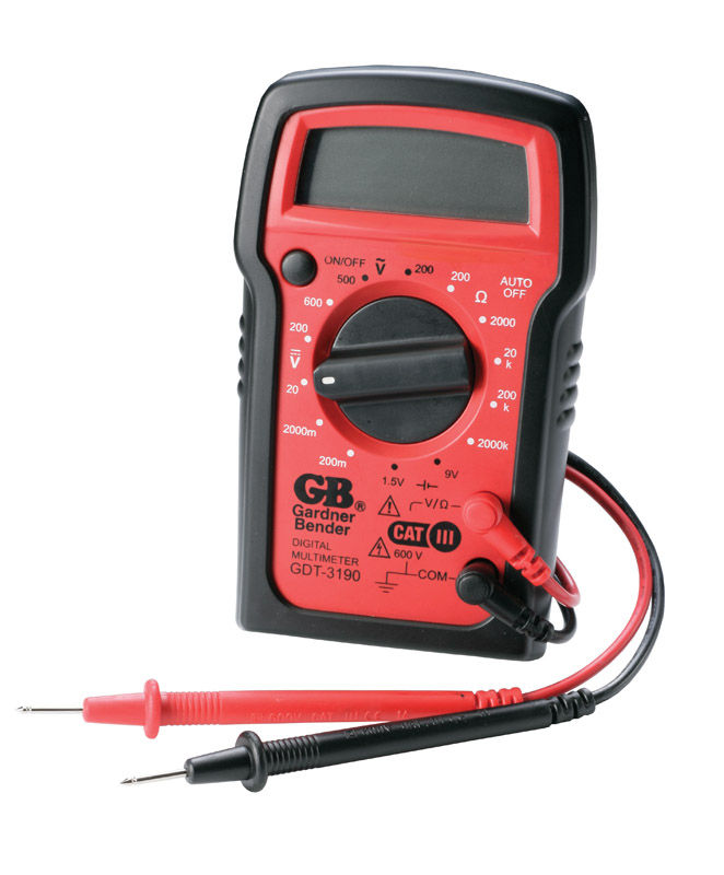 Gardner Bender 500 VAC, 600 VDC 2 Meg Ohm Digital Multimeter (1 Pack ...