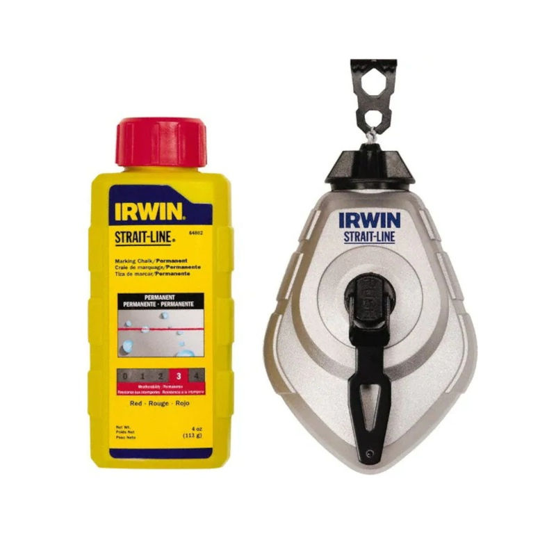 Irwin Strait-Line Chalk and Reel Set (Red Braided, 100 ft., Red) at ...
