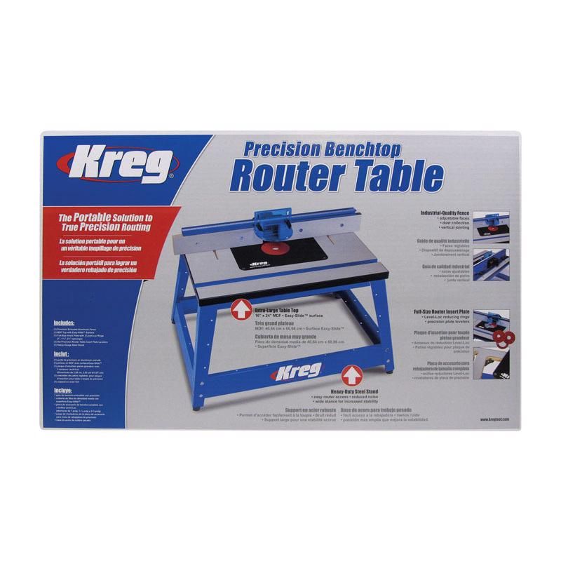 Kreg PRS2100 19.25 in. L x 30.00 in. W Steel Precision Benchtop Router ...