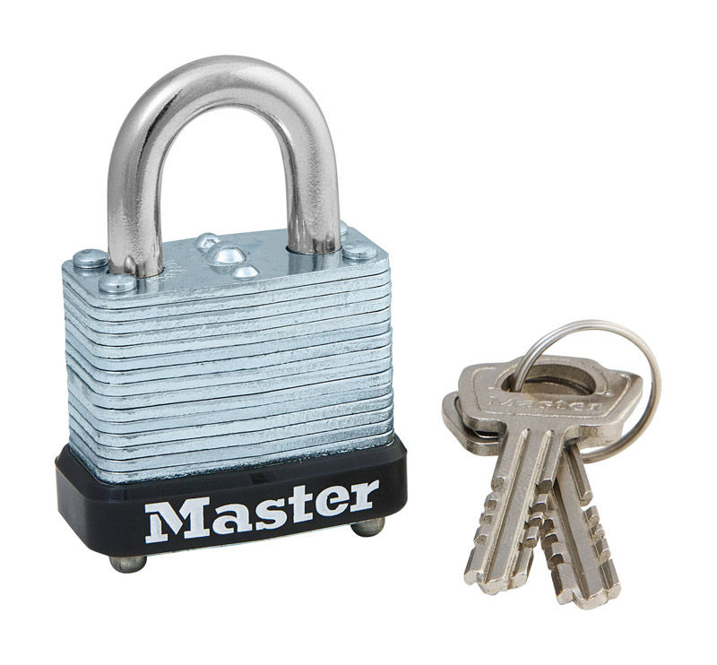 Master Lock 1-1/16 in. H x 1-1/8 in. W Laminated Steel Warded Locking ...