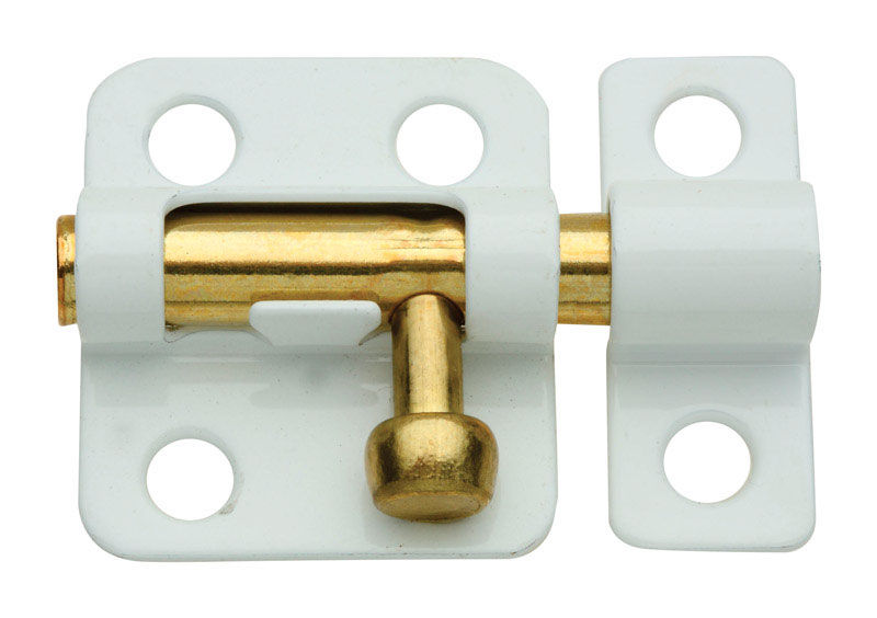 National Hardware Brass White Steel Window Bolt 2 in., 1 Pack at Jaeger ...