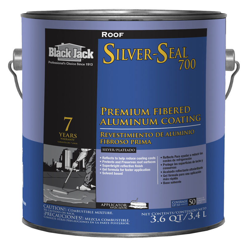 Black Jack Silver-Seal 700 High-Gloss Silver Fibered Aluminum Roof ...