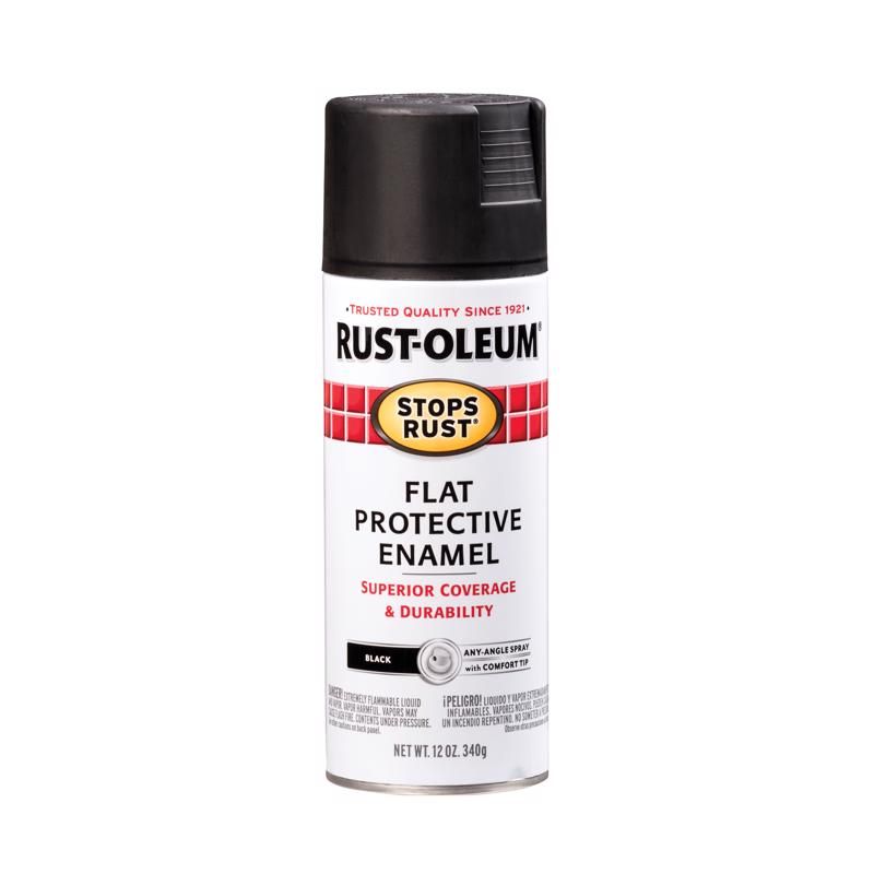Rust-Oleum Stops Rust Flat Black Spray Paint 12 oz at Jaeger Lumber ...