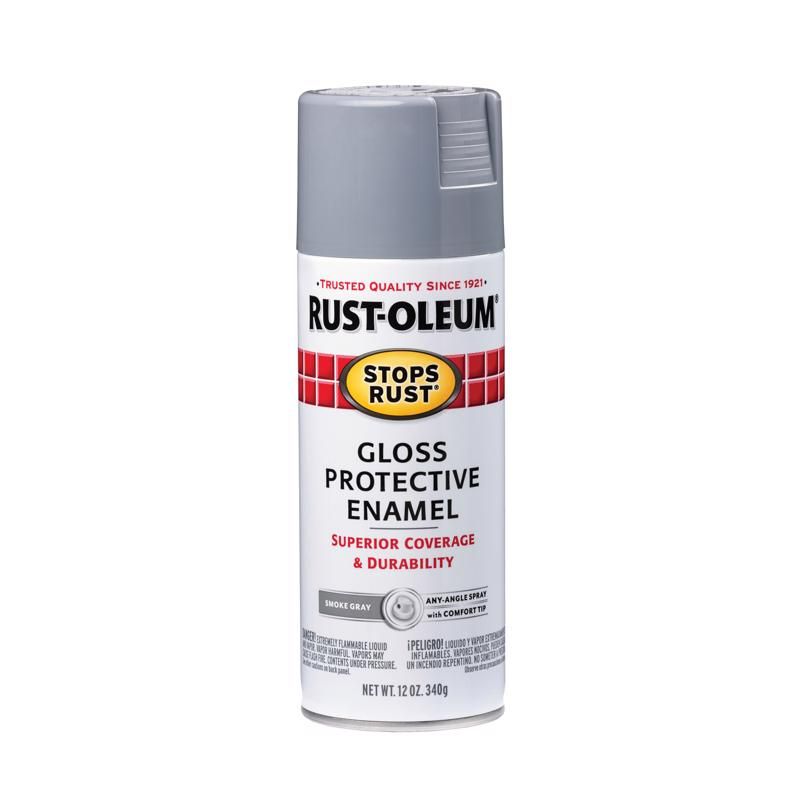 Rust-Oleum Stops Rust Gloss Smoke Gray Spray Paint 12 oz at Jaeger ...