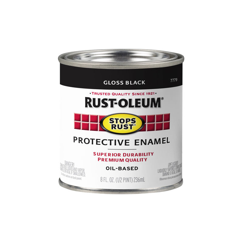 Rust-Oleum Stops Rust Indoor and Outdoor Gloss Black Oil-Based ...