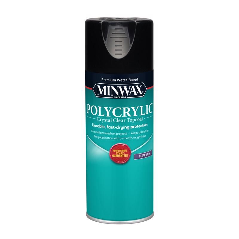 Minwax Polycrylic Protective Finish Aerosol Satin Clear Water-Based at ...