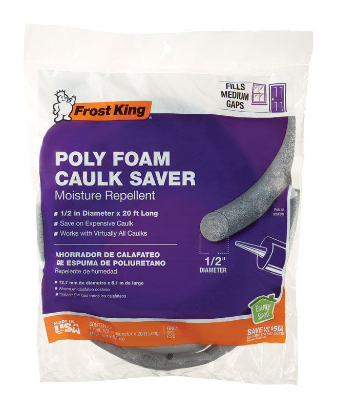 Frost King Gray Poly Form Caulk Saver for Windows 20' L x 1/2" at ...