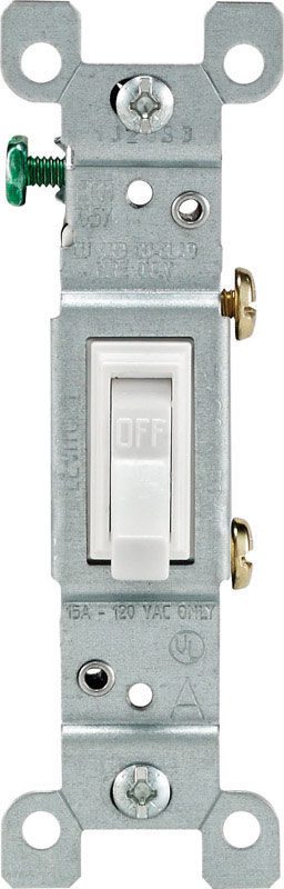 Leviton 15A Single Pole Toggle AC Quiet Switch White 1PK at Jaeger ...