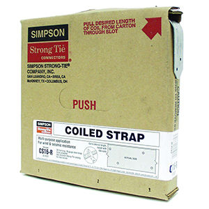 CS16-R- Galvanized Coil Strap at Ashby Lumber | Simpson Coiled Strap Ties