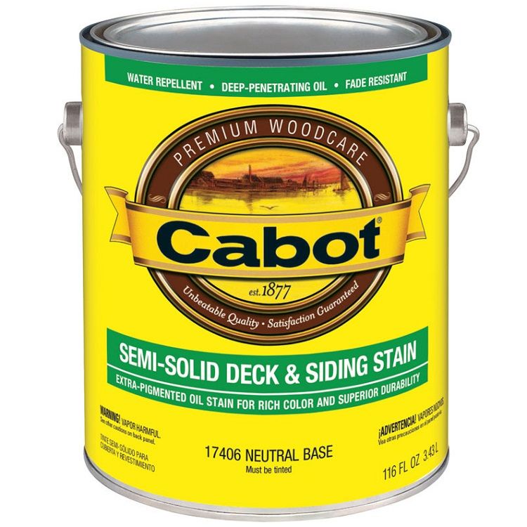 Cabot Semi-Solid Neutral Gallon at Ashby Lumber | Cabot Exterior Wood Stain