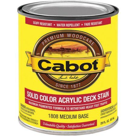 Cabot Solid Medium Quart at Ashby Lumber | Cabot Exterior Wood Stain