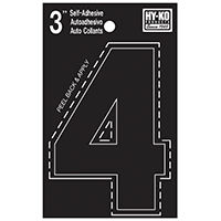 3" Black Vinyl Number "4" at Ashby Lumber | Vinyl Adhesive Numbers