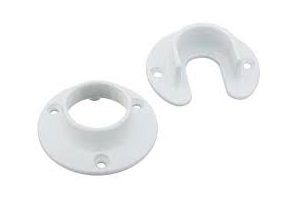 Pole Socket Set White Zinc 1-5/16" at Ashby Lumber | Closet Pole Socket ...