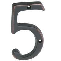 4" Bronze House Number #5 at Ashby Lumber | Oil Rubbed Bronze House Numbers