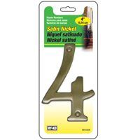 4" Satin Nickel House Number "4" at Ashby Lumber