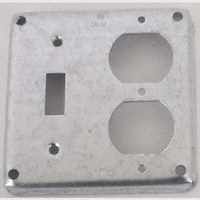 4" Square Combo at Ashby Lumber | Metal 4" Square Box Device Plate