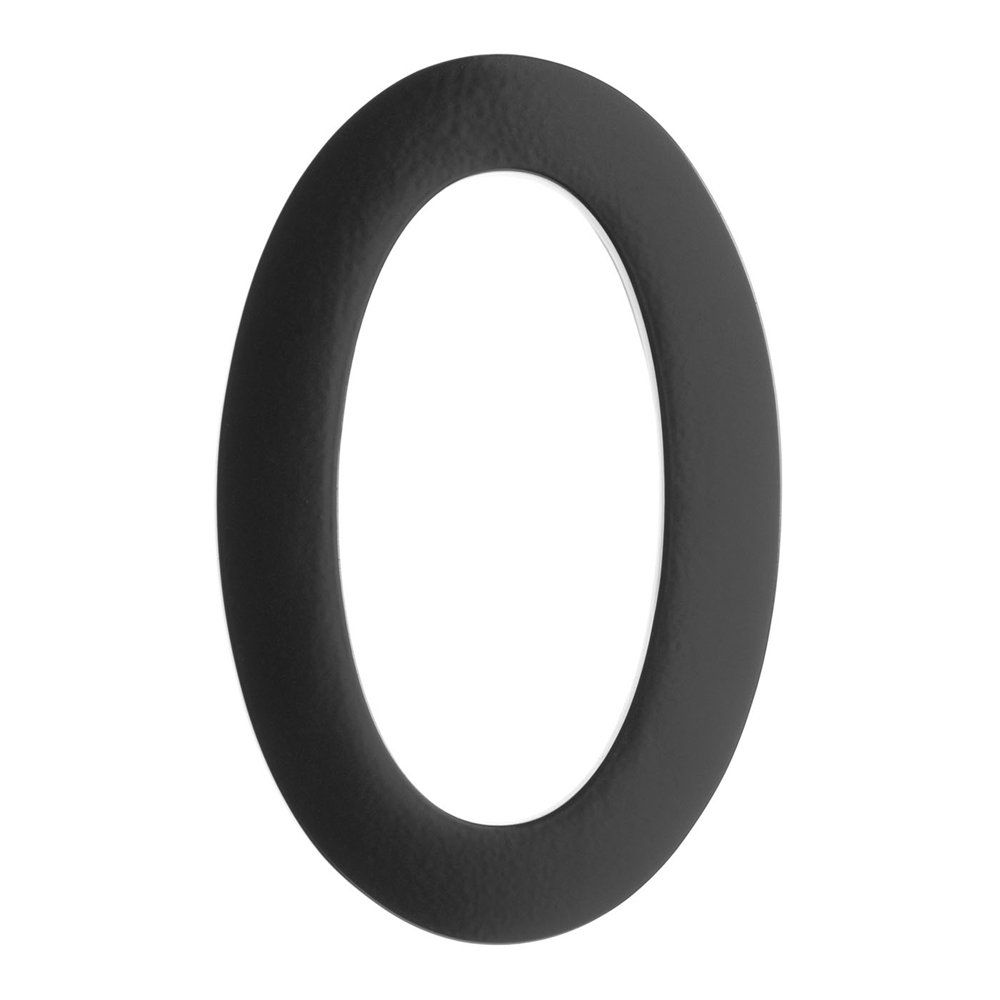 6" Black Architect House Number #0 at Ashby Lumber | Black House Numbers